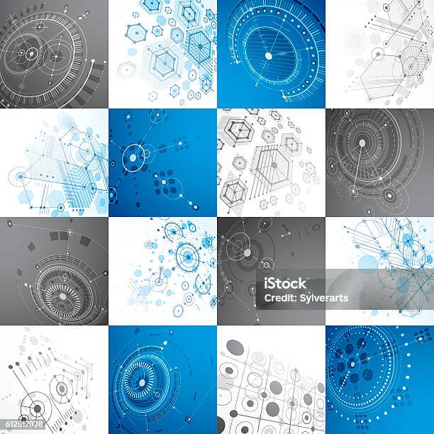 Collection Of Bauhaus Wallpapers Art Dimensional Vector Background向量圖形及