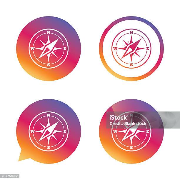 Compass Signe Icône Windrose Symbole De Navigation Vecteurs Libres De