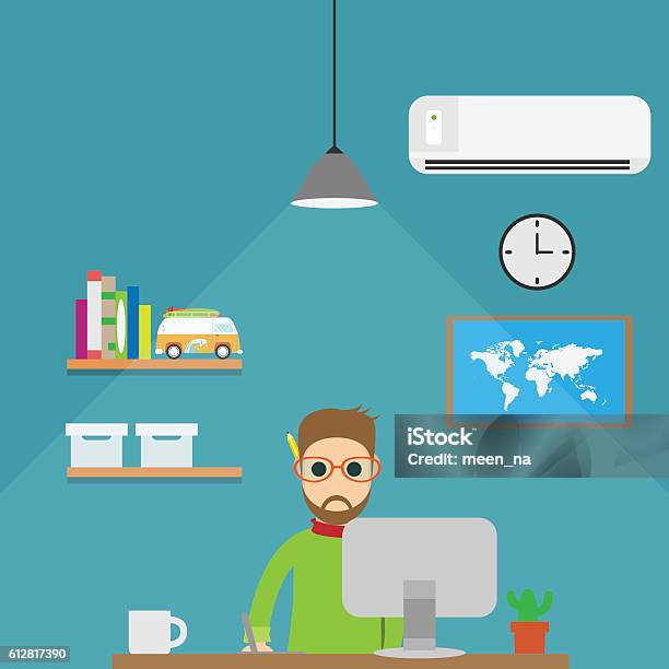 Character Of Designer Style Cartoon Vector向量圖形及更多插圖圖片 插圖 方形 無人 Istock