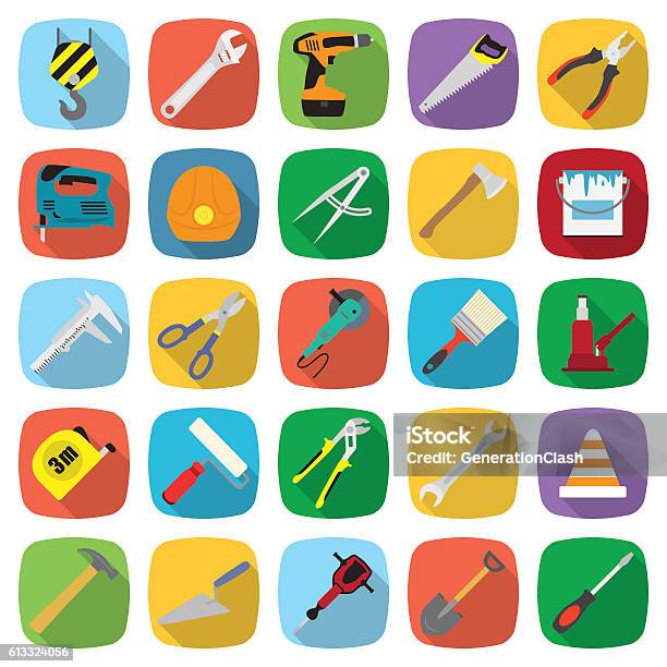 Ilustración de Conjunto De Veinticinco Iconos De Herramientas De Estilo ... Ilustración de Conjunto De Veinticinco Iconos De Herramientas De Estilo ...
