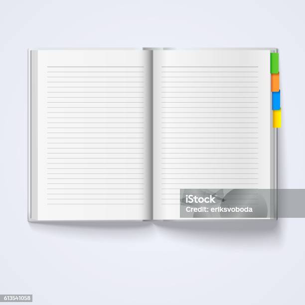 Notebook Diisolasi Di Latar Belakang Putih Ilustrasi Stok Unduh