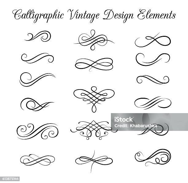 Vintage Elements And Page Decoration Ornate Frames And Scroll Element