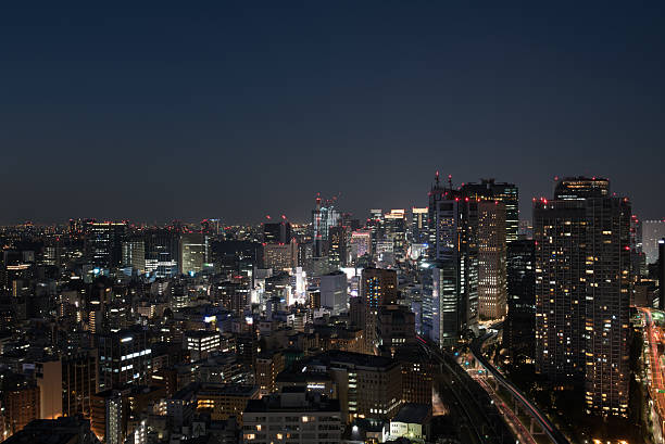 Free Stock Photo of Aerial view of dense Tokyo cityscape at dusk ...