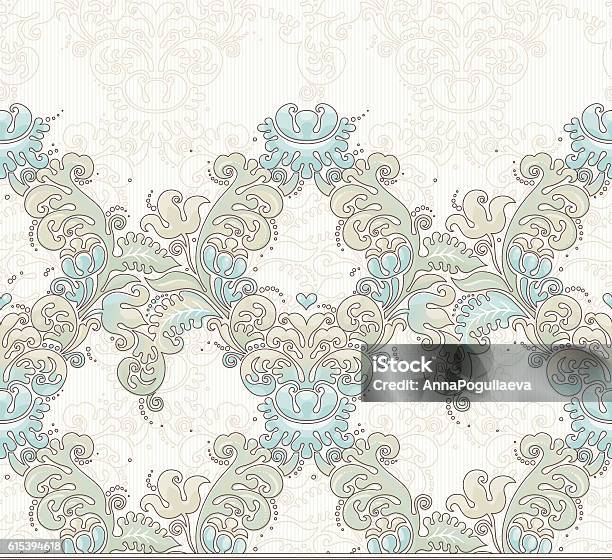 Vector Ornate Seamless Border In Victorian Style Stock Illustration