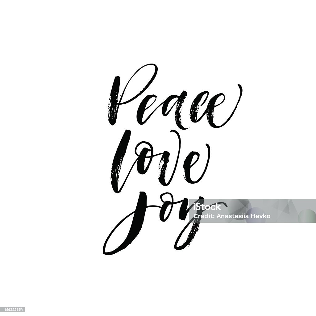 Peace Love Joy Postcard Stock Illustration Download Image Now