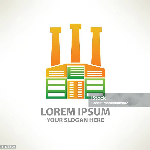 Industry Design On Clean Backgroundvector向量圖形及更多工廠圖片 工廠 插圖 方形 Istock