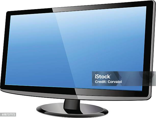 Lcd 모니터 벡터 일러스트레이션 0명에 대한 스톡 벡터 아트 및 기타 이미지 0명 3차원 형태 Lcd Istock