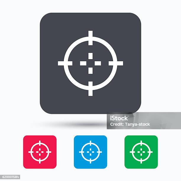 Target Icon Crosshair Aim Sign向量圖形及更多創作性圖片 創作性 十字瞄準線 圓形 Istock