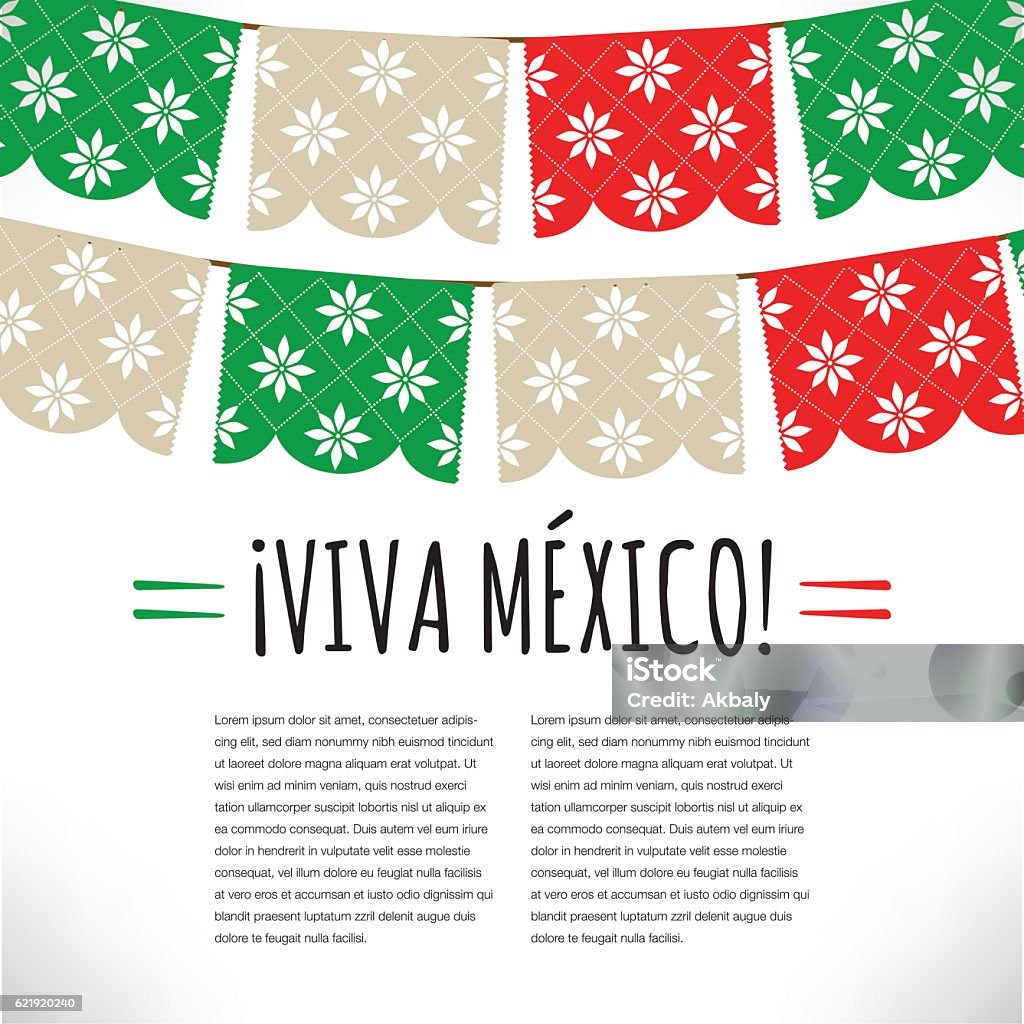 Mexico Cut Out Paper Chain Copy Space Stock Illustration Download Image Now Art And Craft
