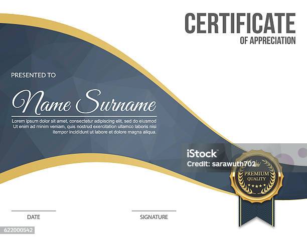 Vector Certificate Template向量圖形及更多凸版效果圖片 凸版效果 成功 成就 Istock
