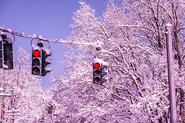 Free Stock Photo of Red Lights in Snow | Download Free Images and Free ...