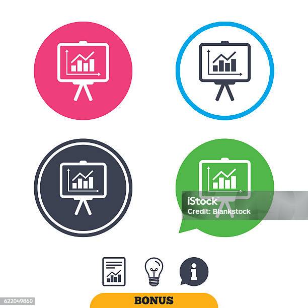 Icône De Panneau Daffichage De Présentation Diagramme De Symbole