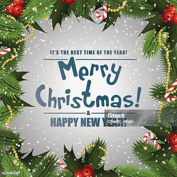 Kartu Ucapan Natal Ilustrasi Stok Unduh Gambar Sekarang Bentuk