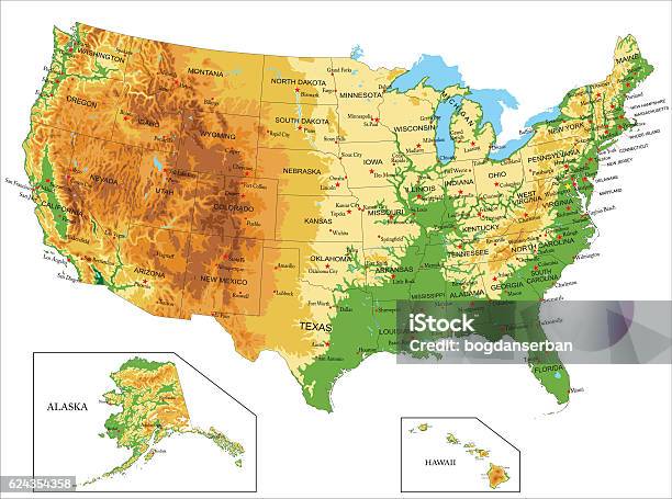 United States Of Americaphysical Map Stockvectorkunst en meer beelden ... United States Of Americaphysical Map Stockvectorkunst en meer beelden ...