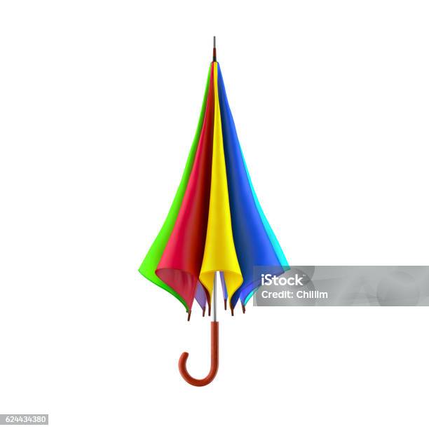 Photo Libre De Droit De Parapluie Arcenciel Coloré Isolé Sur Fond Blanc