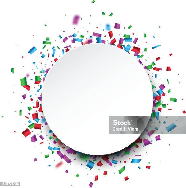 Round Background With Confetti向量圖形及更多圓形圖片 圓形 垂直構圖 室內裝潢 Istock