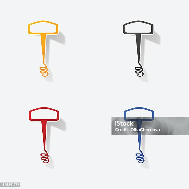 Sticker Paper Products Realistic Element Design Illustration Stock