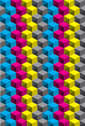 3d 육각형 배경 Cmyk Cmyk에 대한 스톡 벡터 아트 및 기타 이미지 Cmyk 0명 3차원 형태 Istock