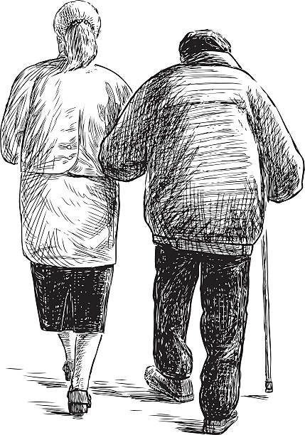 6 200 Old People Sketch Stock Illustrations Royalty Free Vector