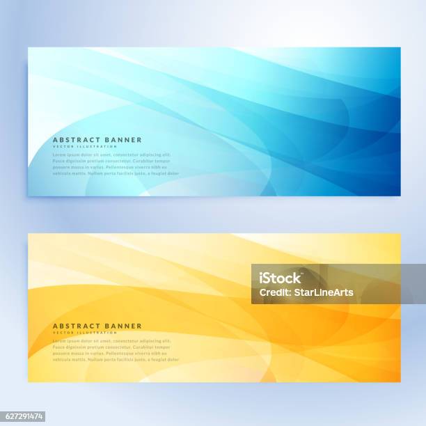 Spanduk Abstrak Diatur Dalam Warna Biru Dan Kuning Ilustrasi Stok ... Spanduk Abstrak Diatur Dalam Warna Biru Dan Kuning Ilustrasi Stok ...