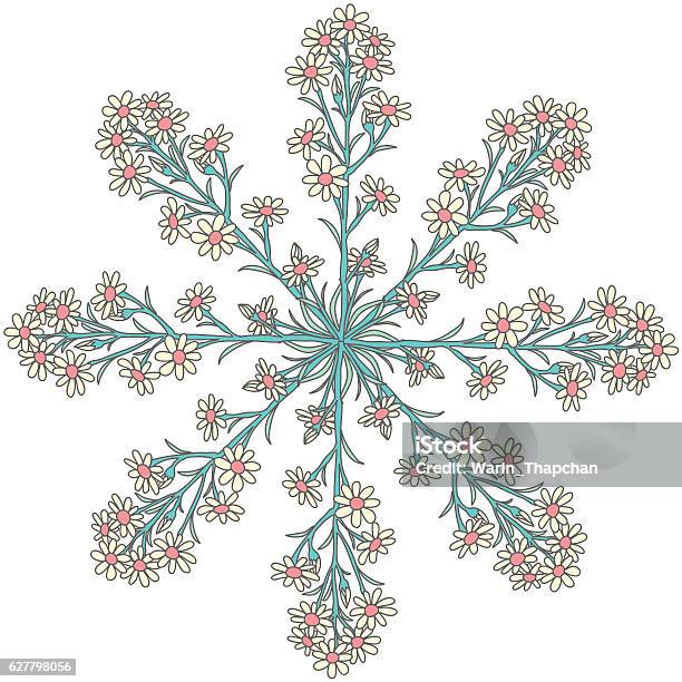 Vector Yellow Flower Doodle Seamless Pattern Isolated On White