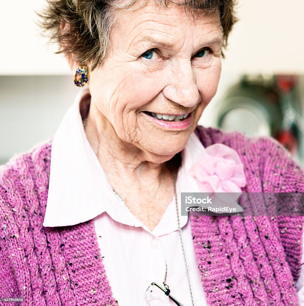 Portrait Of Old Woman Giving A Knowing Smile Stock Photo - Download ... Portrait Of Old Woman Giving A Knowing Smile Stock Photo - Download ...