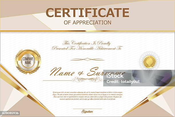 Certificate Retro Design Template向量圖形及更多保安圖片 保安 優惠券 凸版效果 Istock