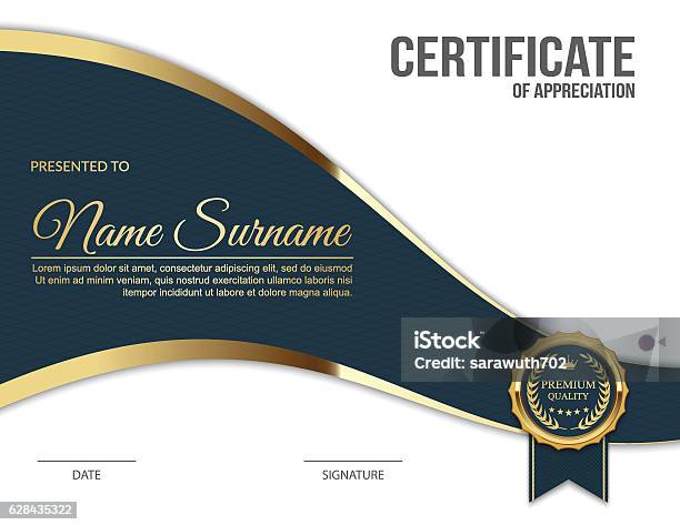 Vector Certificate Template向量圖形及更多模板圖片 模板 獎牌 證書 Istock