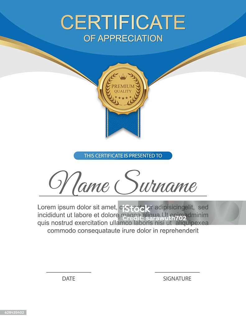 Vector Certificate Template向量圖形及更多模板圖片 模板 證書 凸版效果 Istock