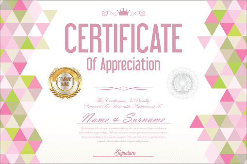 Certificate Retro Design Template向量圖形及更多保安圖片 保安 優惠券 凸版效果 Istock