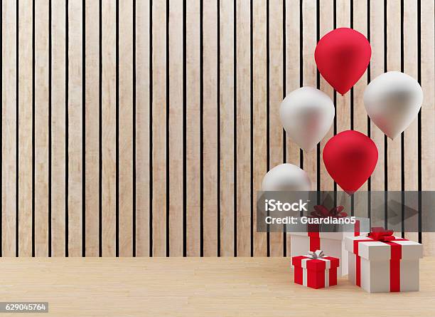 3d 렌더 이미지로 풍선 축하가 있는 기프트 박스 0명에 대한 스톡 사진 및 기타 이미지 0명 3차원 형태 가정의 방