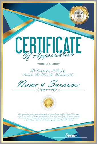 Certificate Retro Design Template向量圖形及更多保安圖片 保安 優惠券 凸版效果 Istock