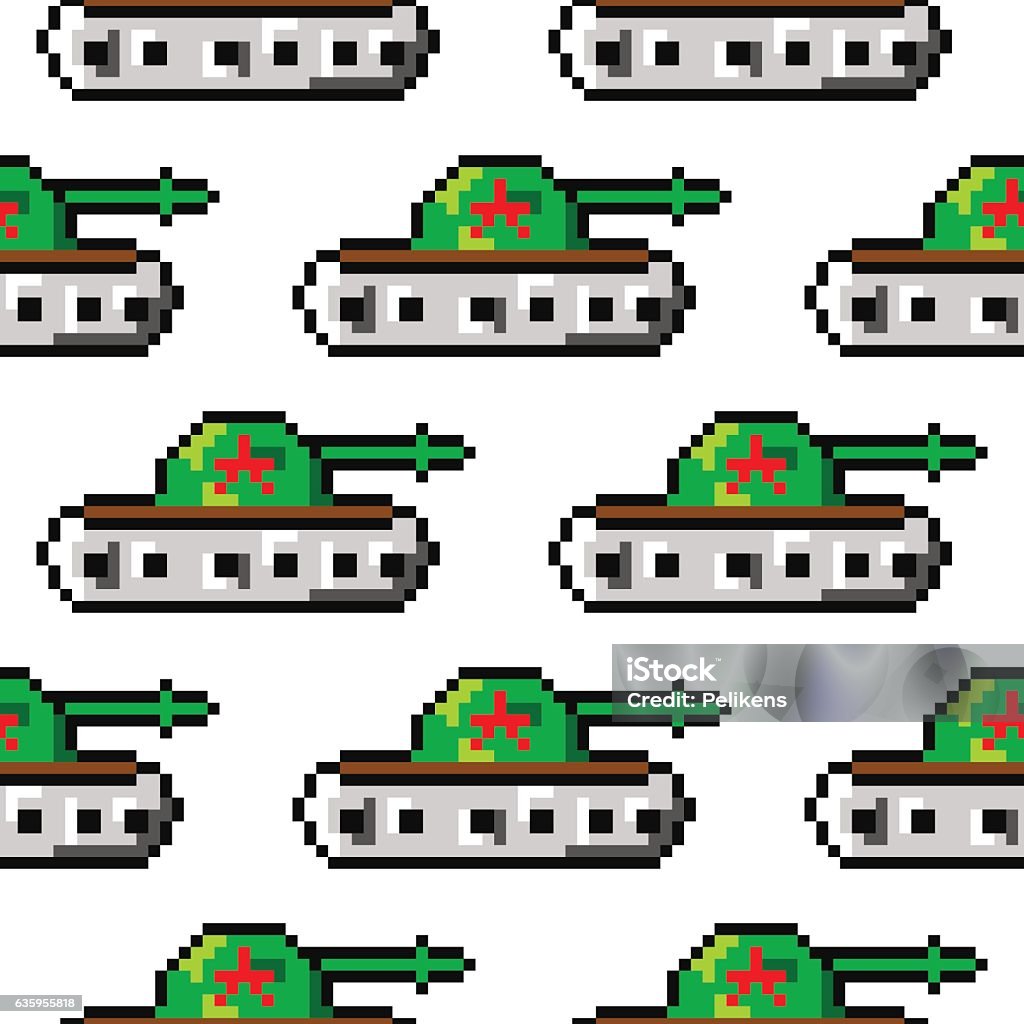 Pixel Art Vector Objects To Create Fashion Seamless Pattern Background