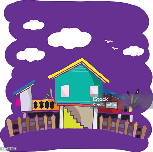 Building Cartoon Vector Character向量圖形及更多插圖圖片 插圖 橫向 無人 Istock