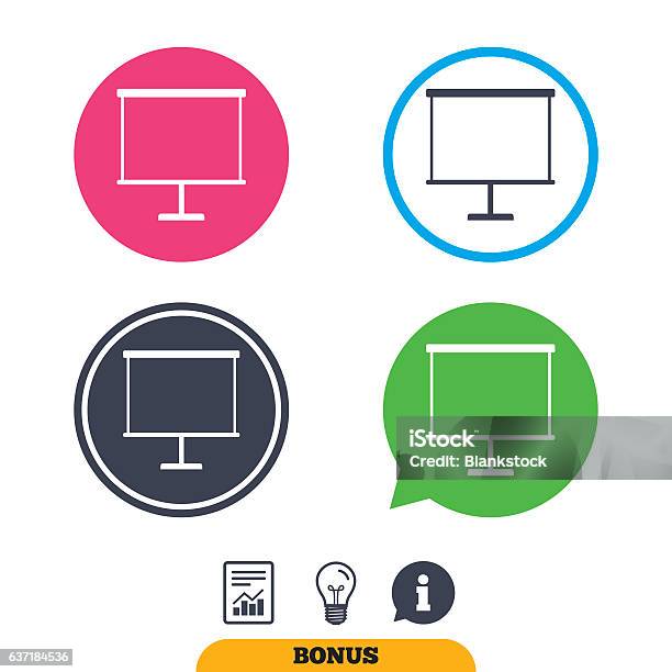 Panneau Daffichage Icône De Présentation Ppt Symbole Vecteurs Libres De