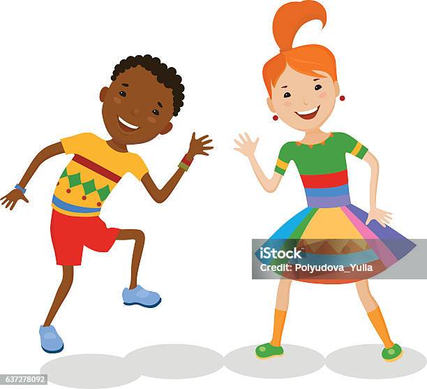 Ilustración De Ilustración Con Niños Bailando Y Más Vectores Libres De Derechos De Actividad