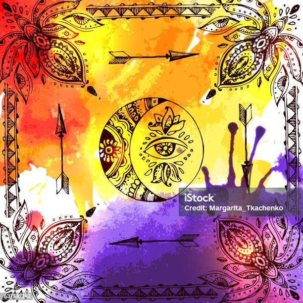 Drawn Vector Frame向量圖形及更多圓形圖片 圓形 外型 外太空 Istock