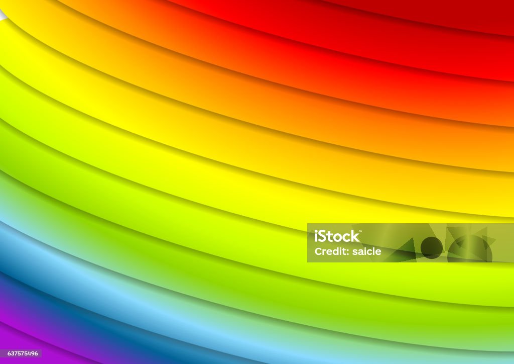 Abstract Rainbow Stripes Vector Background Stock Illustration