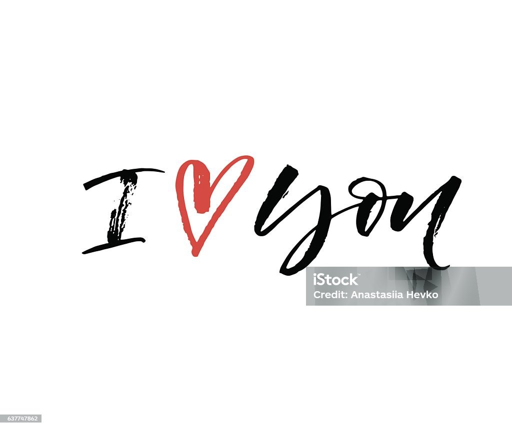 I Love You Card Stock Illustration Download Image Now Abstract