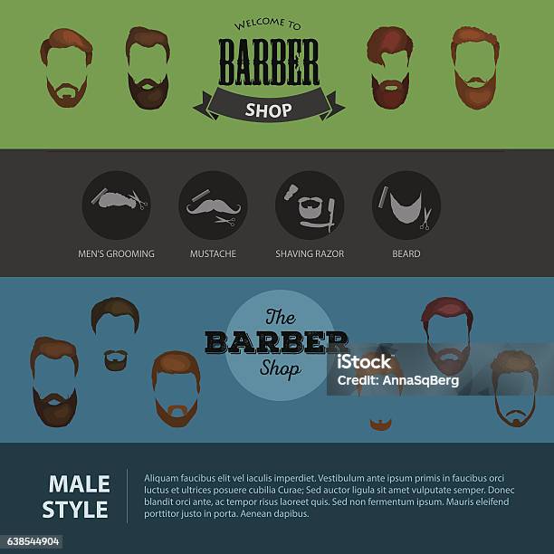 Barber Shop Atau Latar Belakang Penata Rambut Diatur Dengan Gunting