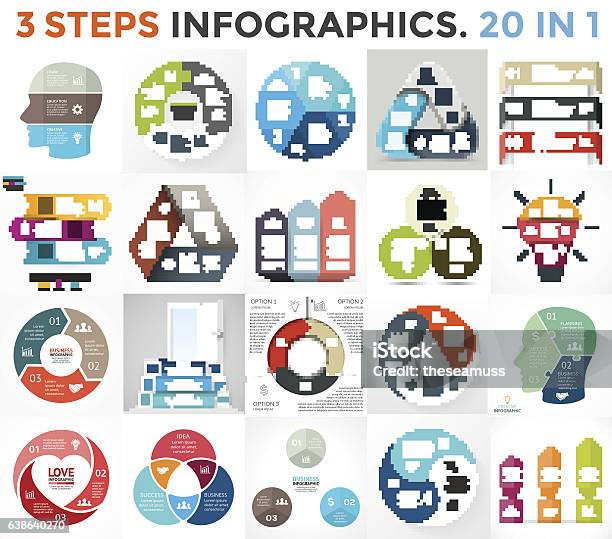 Vector Circle Infographic Set Business Diagram Arrows Graph Startup