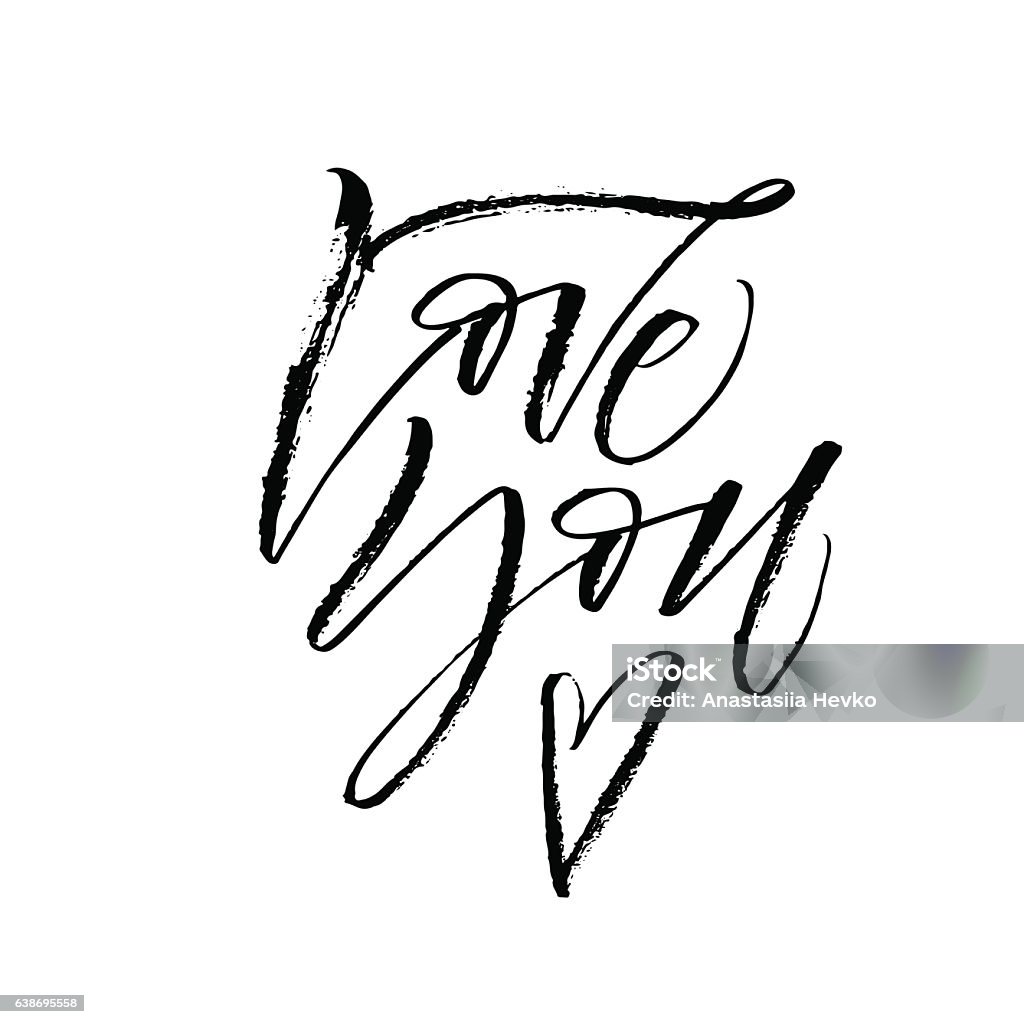 Love You Postcard Stock Illustration Download Image Now Abstract