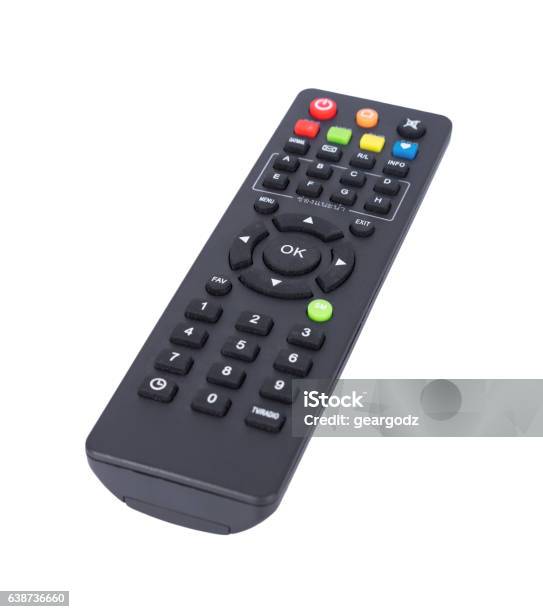 Tv 리모컨을 흰색 바탕에 그림자와 0명에 대한 스톡 사진 및 기타 이미지 0명 단일 객체 단추 봉제 제품 Istock