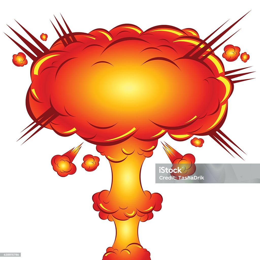 Dans Le Style Dune Explosion Comique La Bombe Atomique Vecteurs Libres De Droits Et Plus D