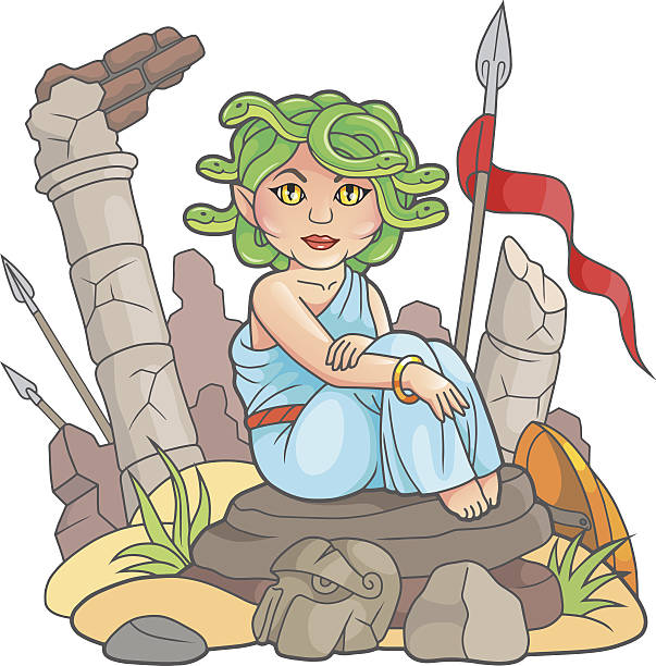 Medusa Gorgon Ilustrasi Grafik Vektor And Clip Art Bebas Royalti Istock