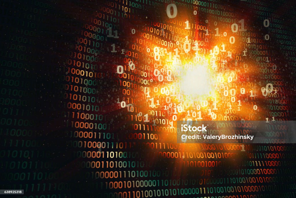 Hacking Computer Security Ddos Attack Abstract Binary Background Stock Illustration Download