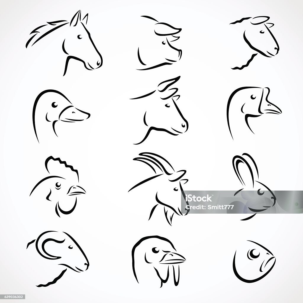 Ilustración de Conjunto De Animales De Granja Vector y más Vectores ... Ilustración de Conjunto De Animales De Granja Vector y más Vectores ...