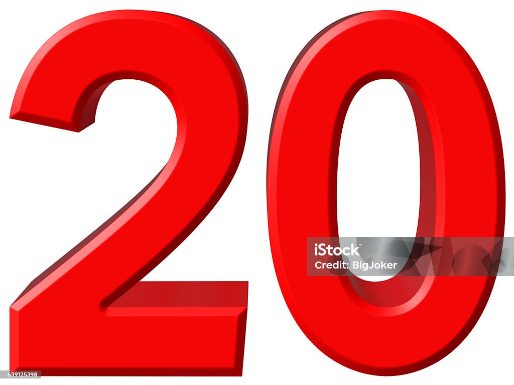Ziffer 20 20 Isoliert Auf Weißem Hintergrund 3d Render Stockfoto und ... Ziffer 20 20 Isoliert Auf Weißem Hintergrund 3d Render Stockfoto und ...