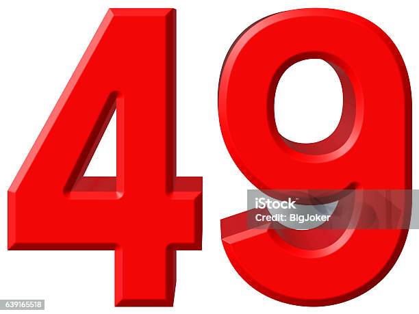 Numeral 49 Cuarenta Y Nueve Aislado Sobre Fondo Blanco Renderizado 3d ... Numeral 49 Cuarenta Y Nueve Aislado Sobre Fondo Blanco Renderizado 3d ...