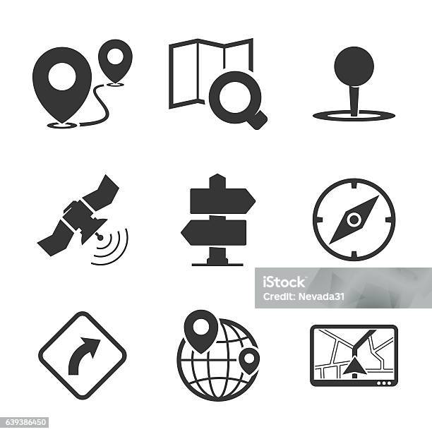 Gps 및 탐색 아이콘 거리에 대한 스톡 벡터 아트 및 기타 이미지 거리 도로 표지판 돌기 Istock